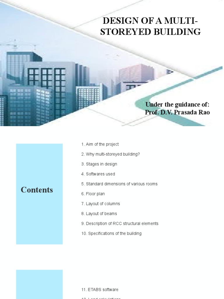Multi-Storeyed Building Design Guide | PDF | Beam (Structure ...
