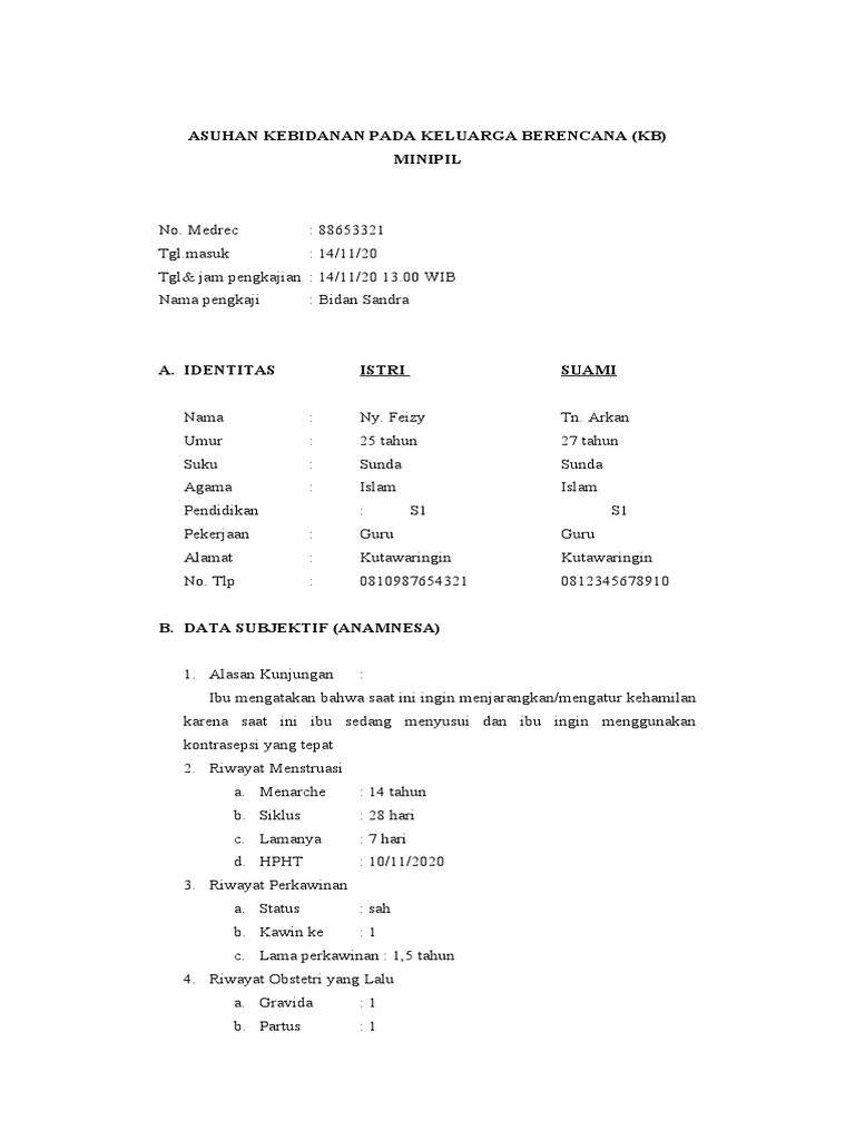 Askeb KB Minipil | PDF