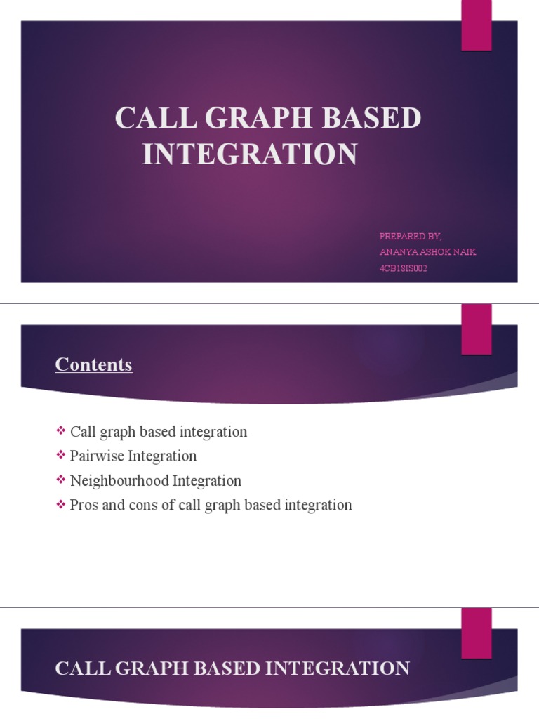Call Graph Based: Integration | Download Free PDF | Vertex (Graph ...