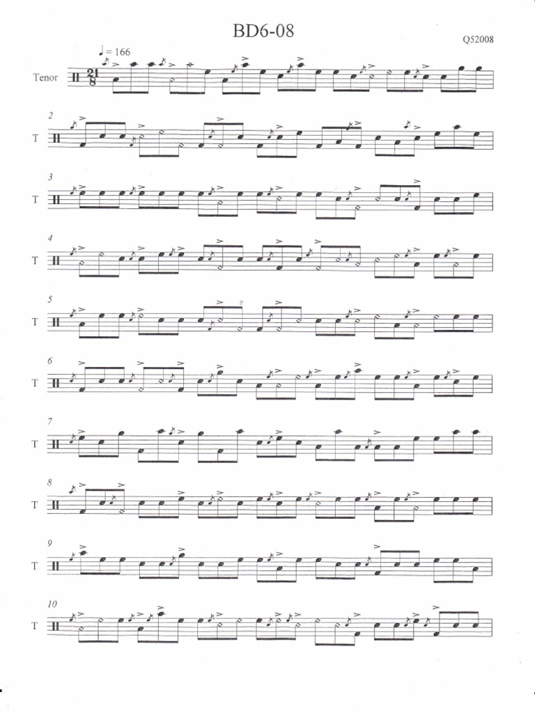 Blue Devils-BD Flams 08 (Tenor) - SheetMusicTradeCom | PDF