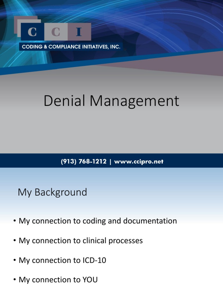 Denial Management Steps | PDF | Health Sciences | Health Care