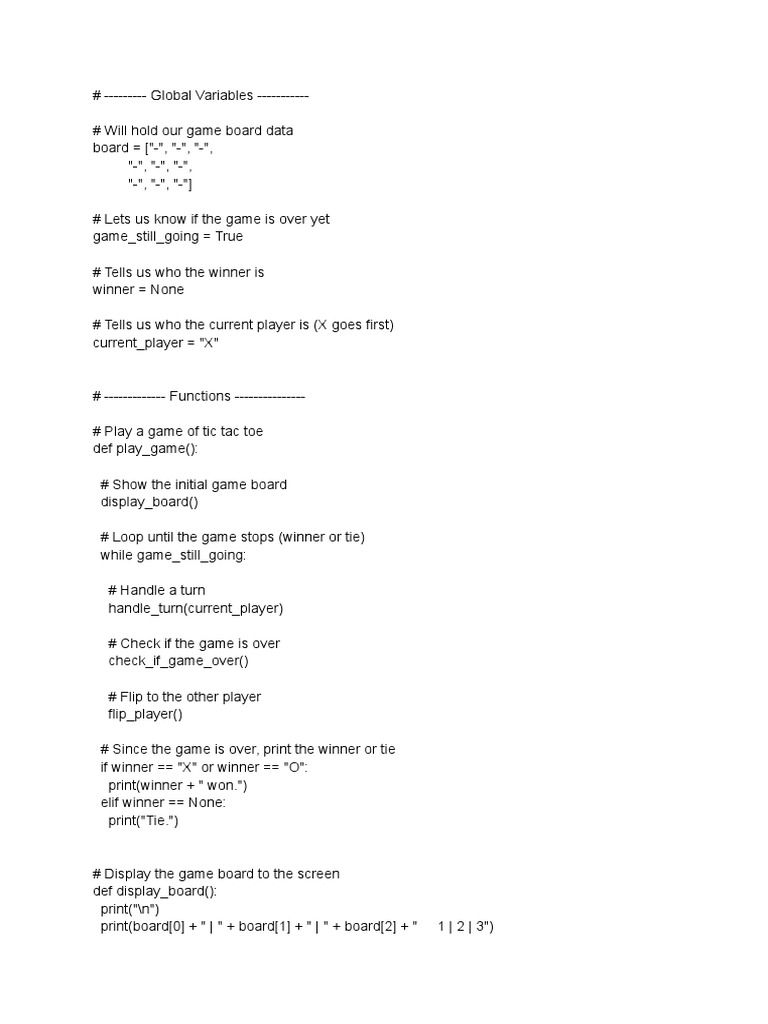 TIC TAC TOE Code | PDF | Computer Programming | Software Engineering