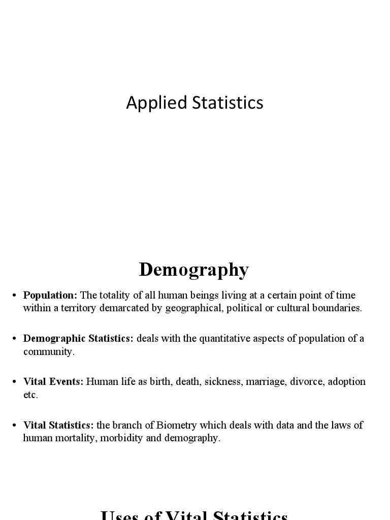Demography | PDF | Mortality Rate | Demography