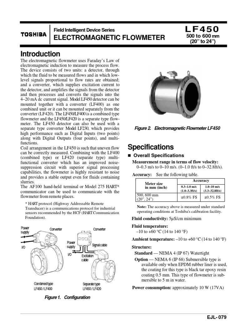 LF450 | PDF | Flow Measurement | Digital Signal