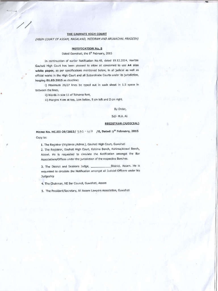 High Court Typing Format | PDF | Science & Mathematics