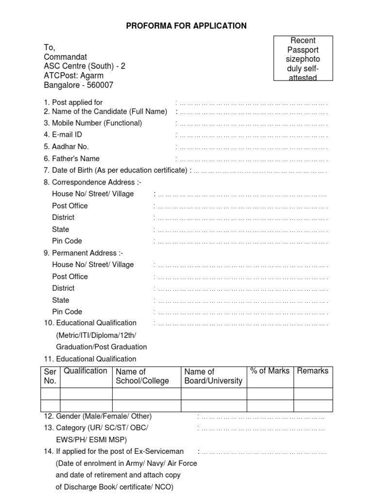 ASC Centre (South) 2 ATC Form Old | PDF | Government
