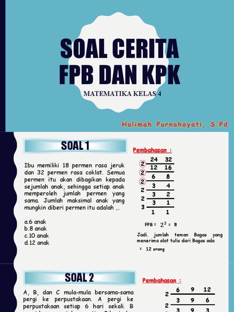 Soal Cerita FPB Dan KPK | PDF