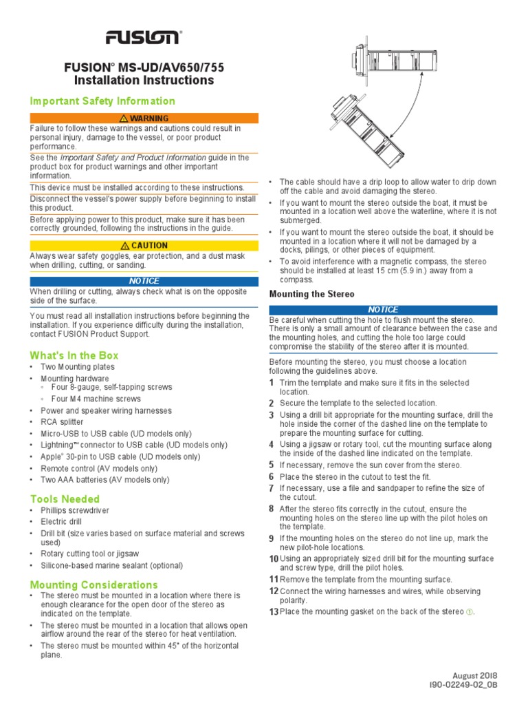 Fusion 650-755 Install EN-unlocked | PDF | I Phone | Hdmi