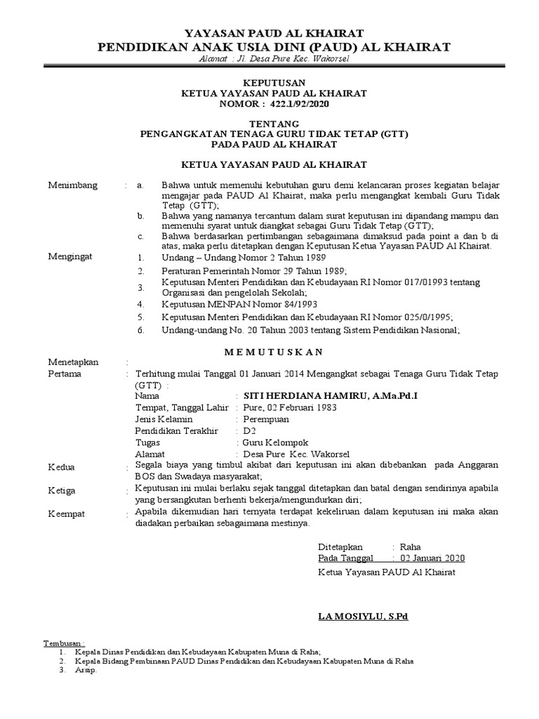 SK Yayasan Paud Al Khairat | PDF