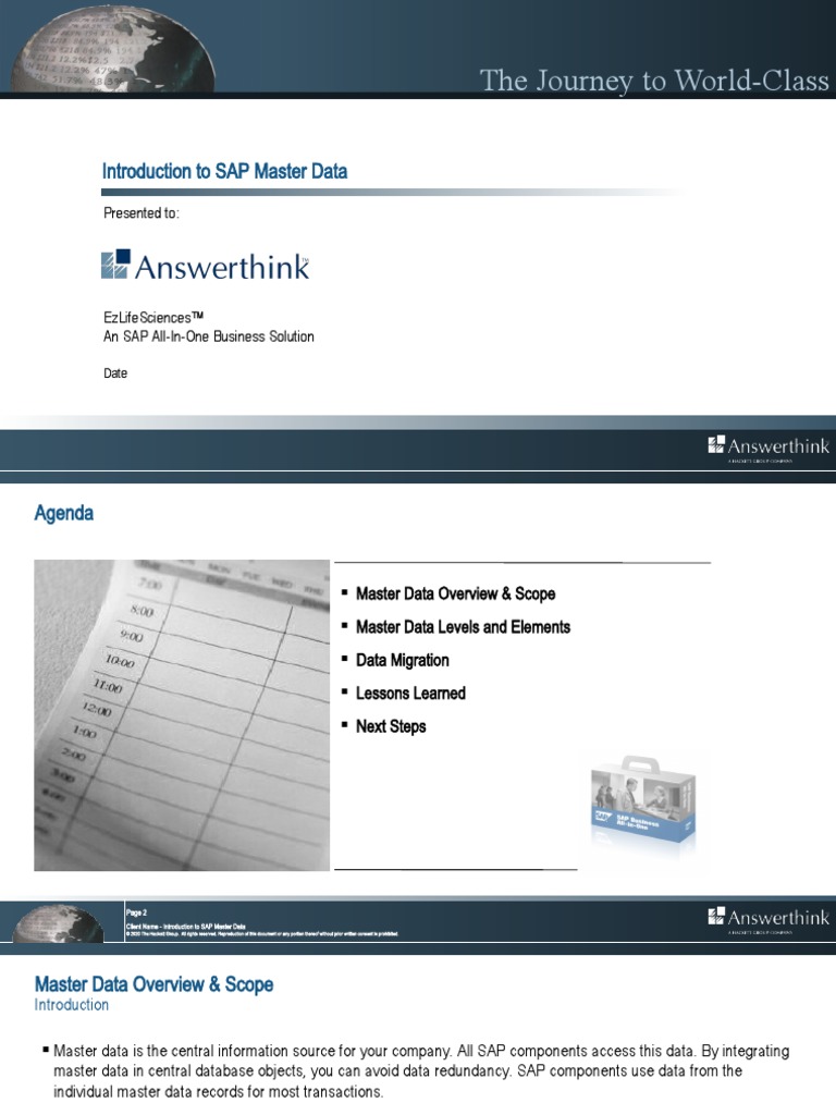 The Journey To World-Class: Introduction To SAP Master Data | PDF ...
