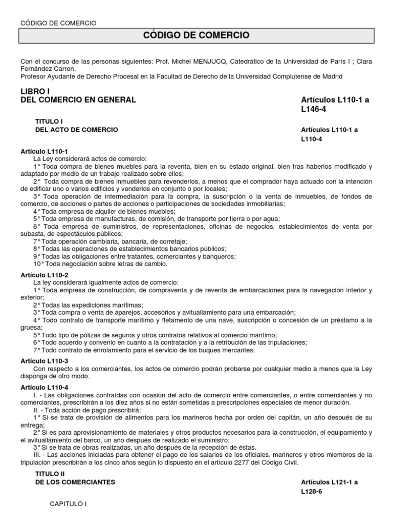 Código de Comercio Francés | PDF | Cooperativa | Contabilidad