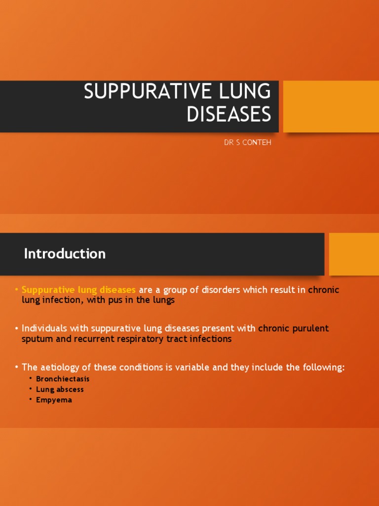Suppurative Lung Diseases | PDF | Pneumonia | Lung