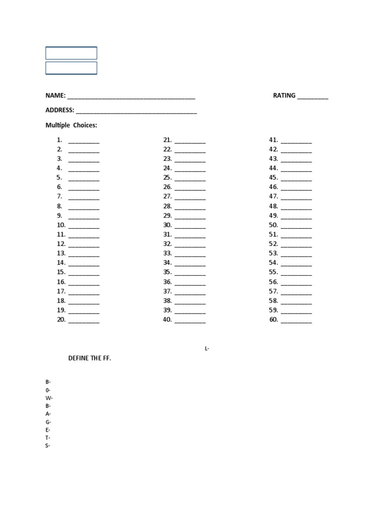 Answer Sheet1 | PDF | Technology & Engineering