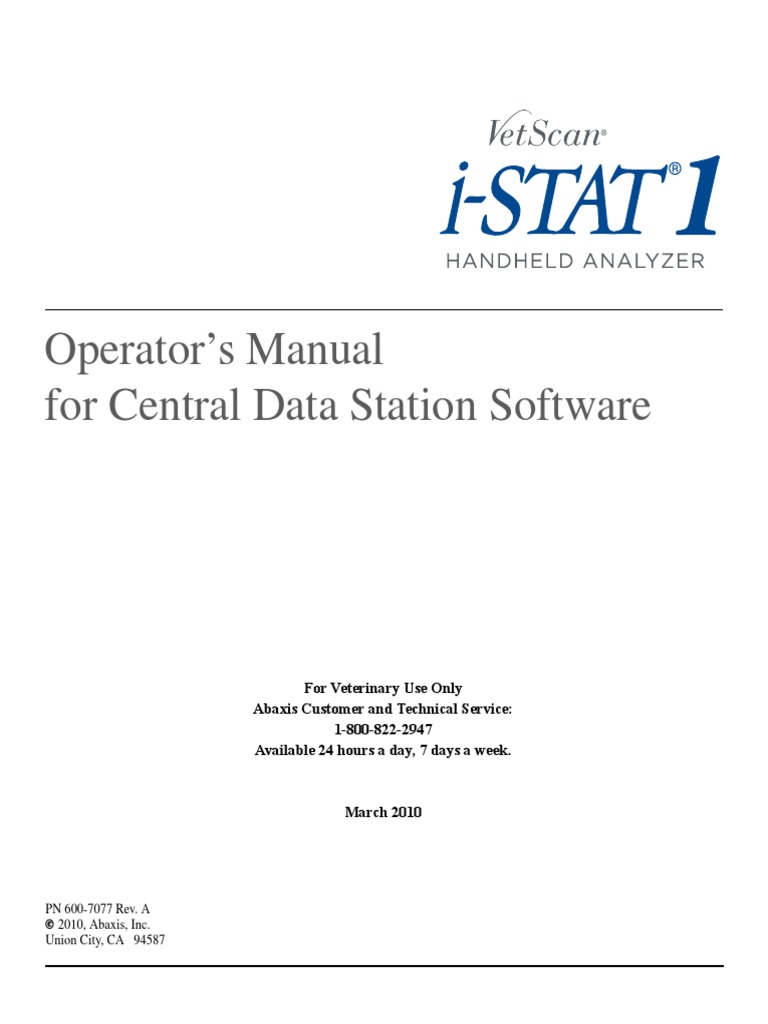 I Stat CDS Software Operator Manual | PDF | Computer Hardware ...