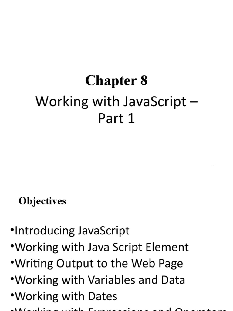 Chapter 8 Javascript | PDF | Java Script | Internet & Web