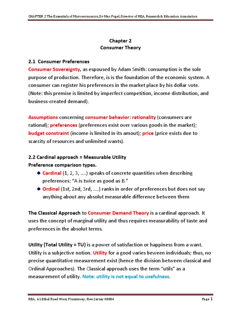 KULIAH-3 Consumer Theory | PDF | Utility | Microeconomics