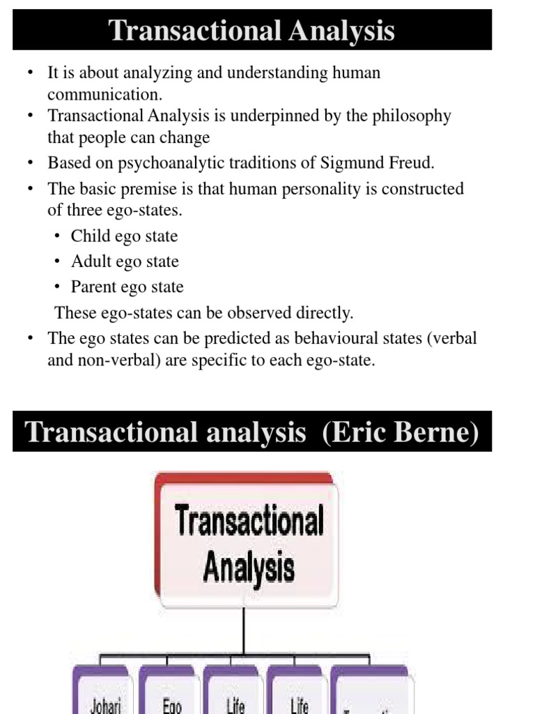 Transactional Analysis | PDF | Id | Psychology