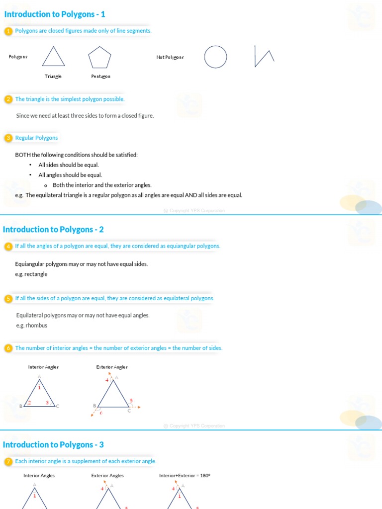 Introduction To Polygons 1 Polygons Are Closed Figures Made Only Of