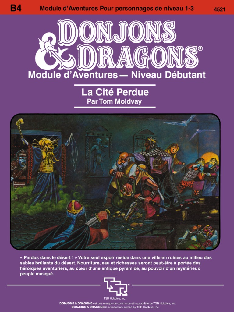 Module B4.V3.2018 | PDF | Donjons et dragons | TSR, Inc.