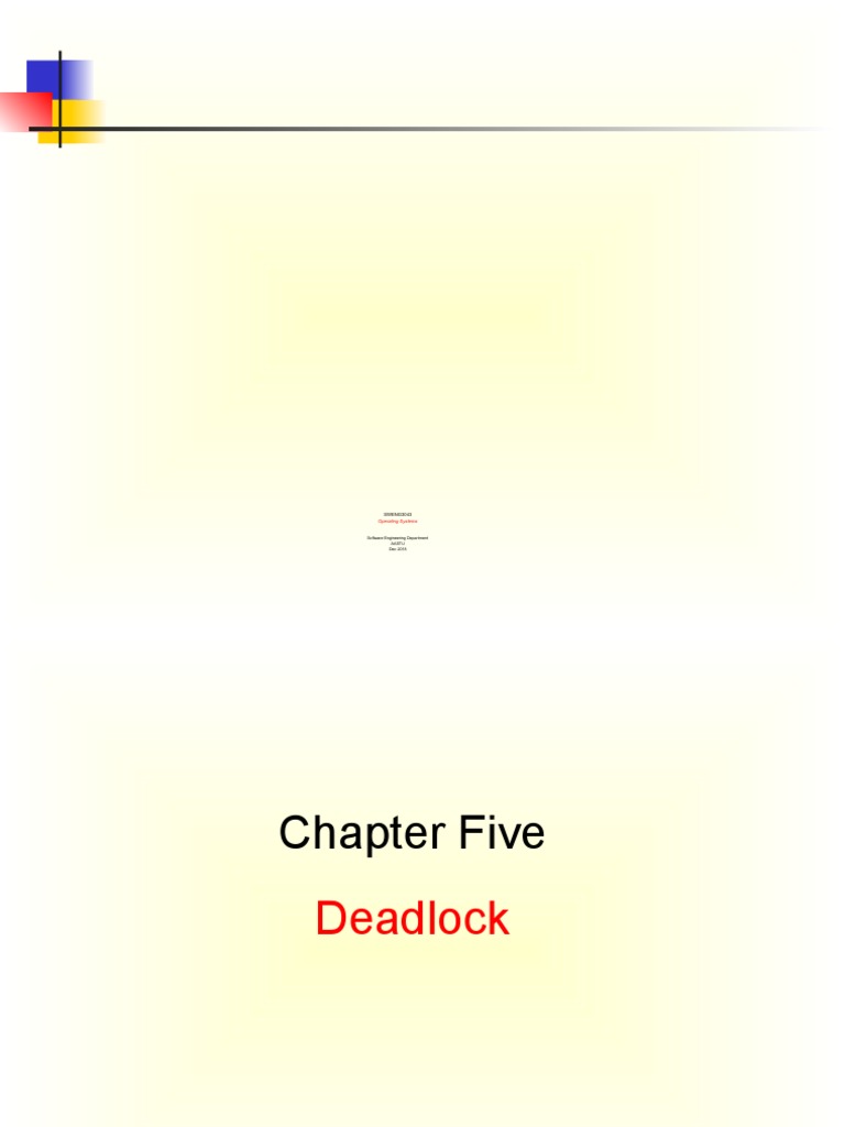Chapter 5-Deadlock | PDF | Process (Computing) | Concurrent Computing