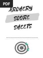 Archery Score Sheet Template | PDF | Home & Garden