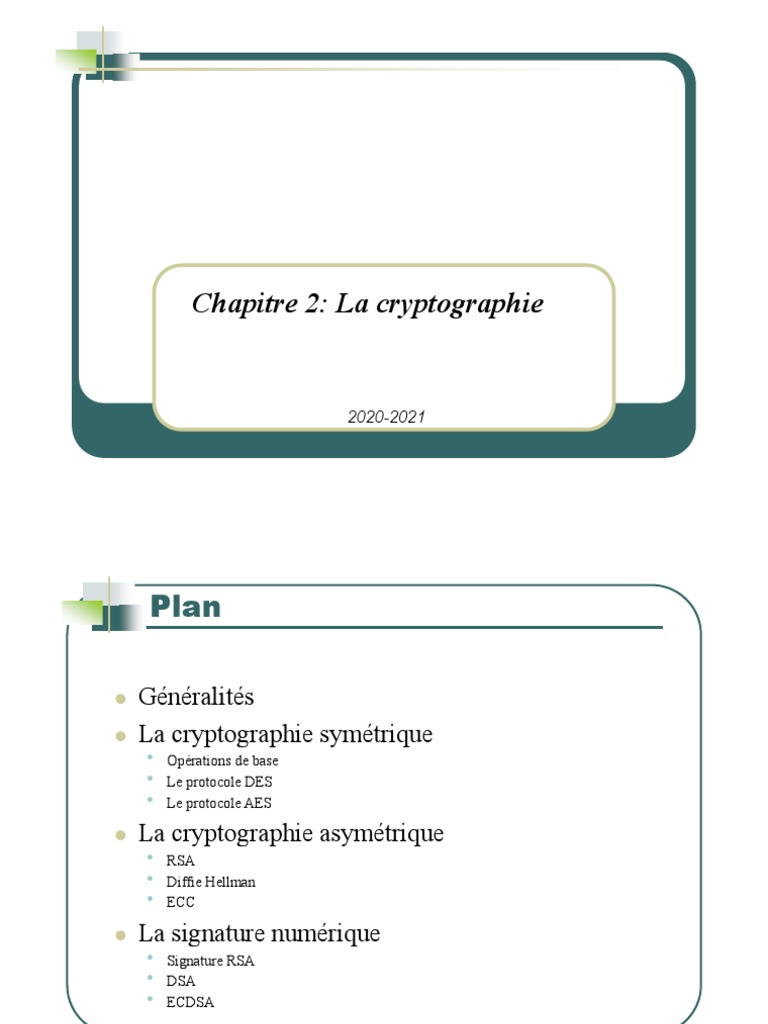 Chapitre 2 | PDF | Cryptanalyse | Public-key cryptography
