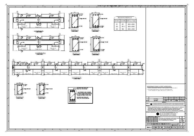 St-06 (r1) - 120mld STP - R.C Details of Ground Floor Roof Beam For Air Blower Building-A3-11.07 ...