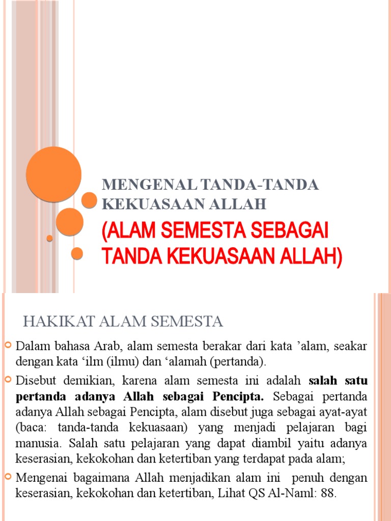 Mengenal Tanda-Tanda Kekuasaan Allah New | PDF