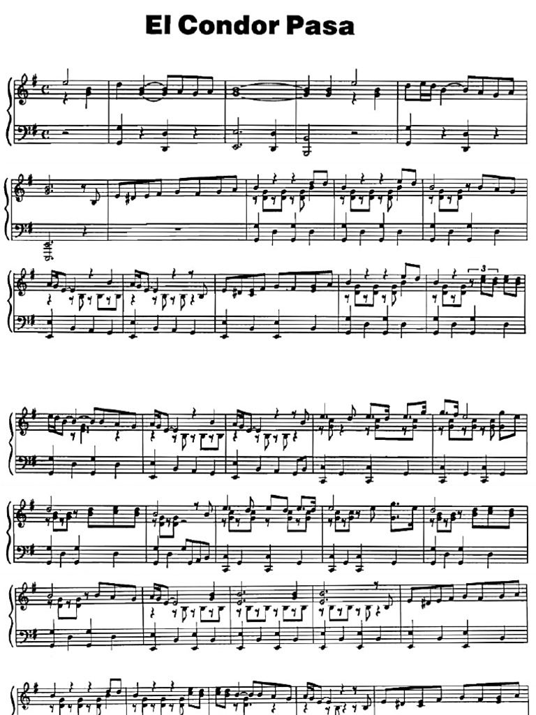 El Cóndor Pasa - Piano | PDF