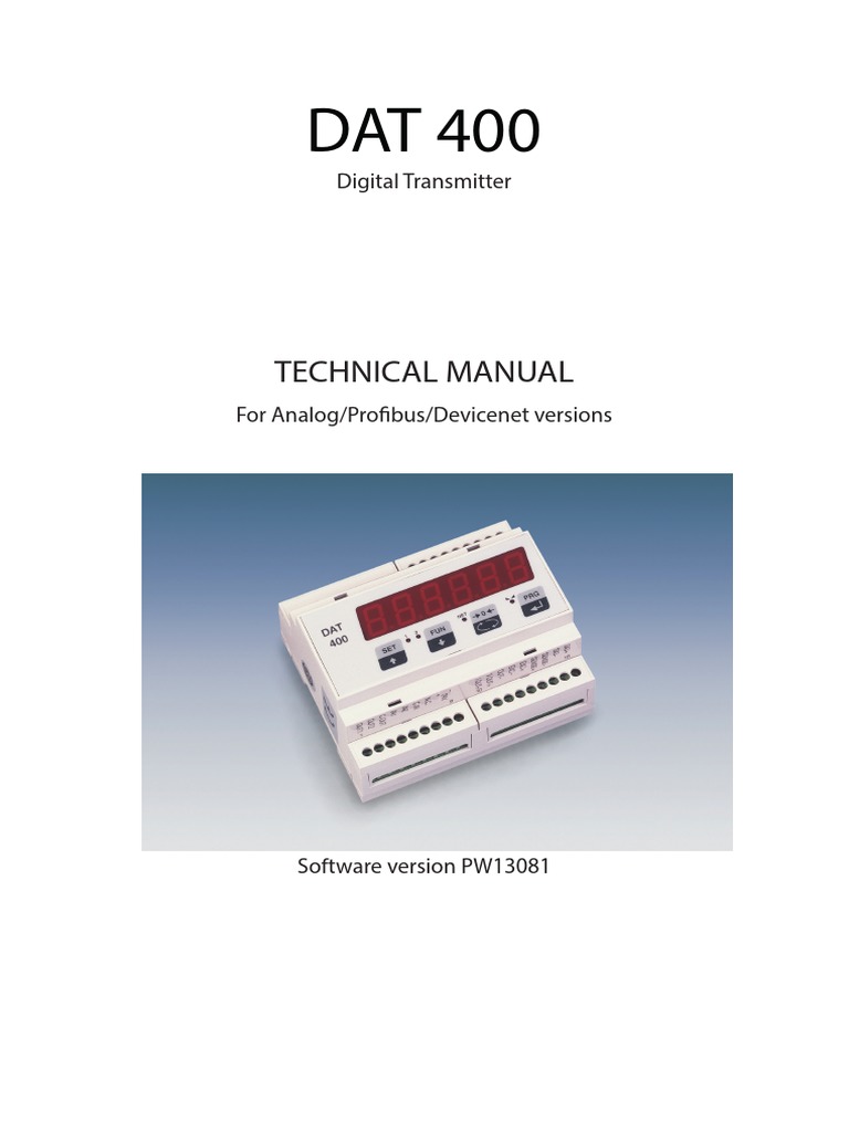 DAT400 Manual EN | PDF | Power Supply | Electronics