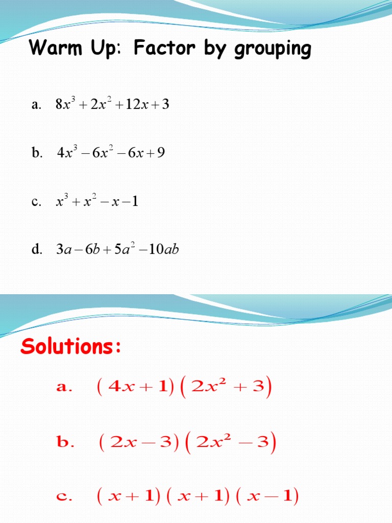 Special Cases - Cubes - Powerpoint | Download Free PDF | Factorization | Mathematical Objects
