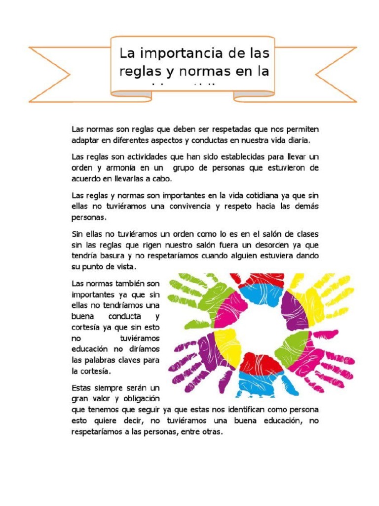 Importancia de Las Reglas | PDF