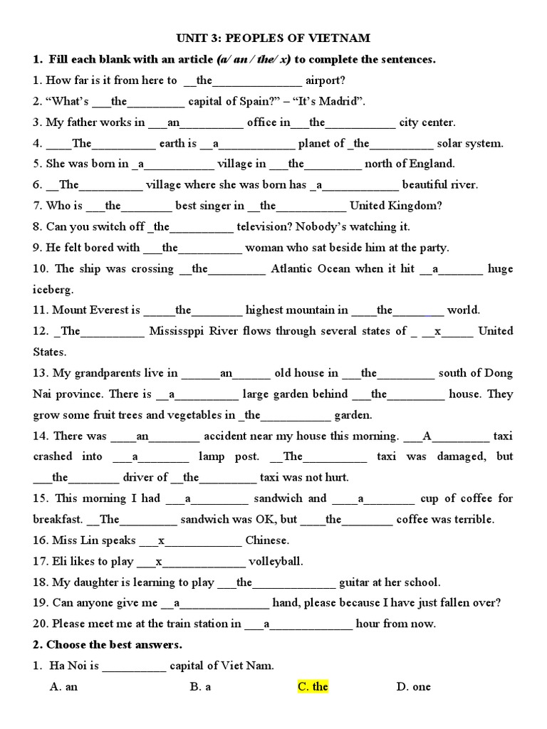 Homework Unit 123 English 8 | PDF