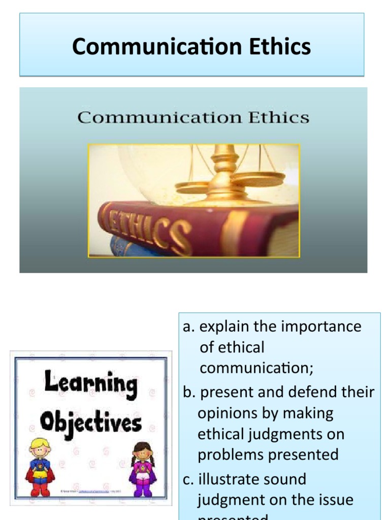 Communication Ethics Communication Ethics | PDF | Communication | Morality