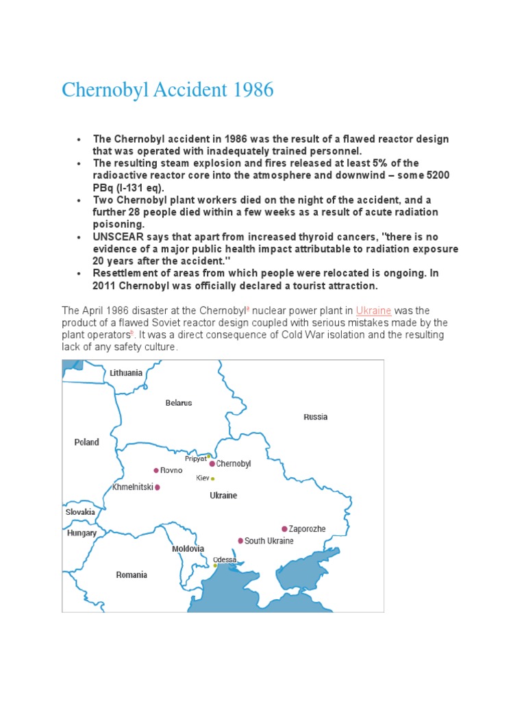 Chernobyl Accident 1986 Download Free Pdf Chernobyl Disaster