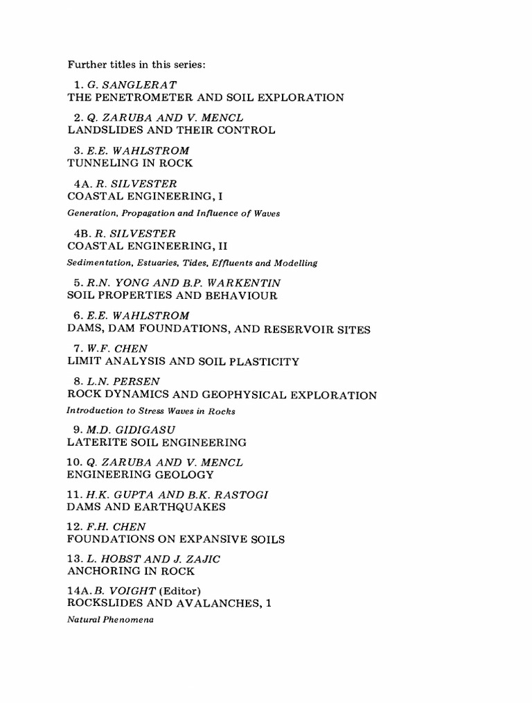 (Developments in Geotechnical Engineering 14) BARRY VOIGHT (Eds ...