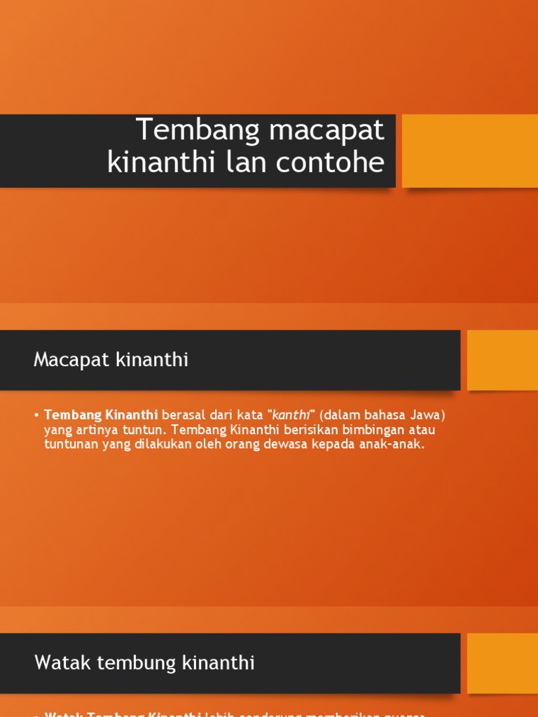 Tembang Macapat Kinanthi Lan Contohe BAHASA JAWA KELAS 12 | PDF | Agama ...