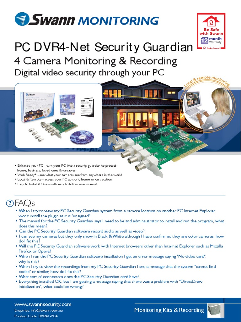 695pc Security Guardian Pc4 Faq v2 | PDF | Internet Protocol Suite ...