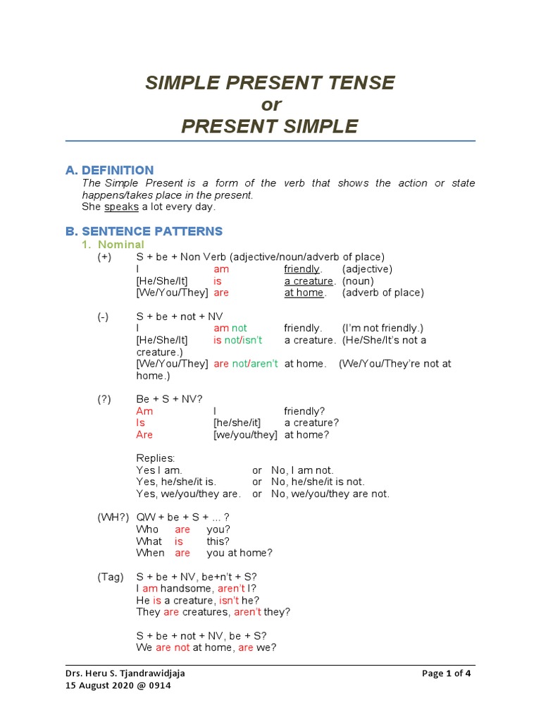 An Overview of the Simple Present Tense: Its Definition, Sentence ...