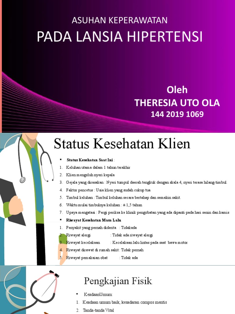Askep Gerontik Hipertensi - THERESIA | PDF | Pengembangan Diri | Kesehatan Holistik