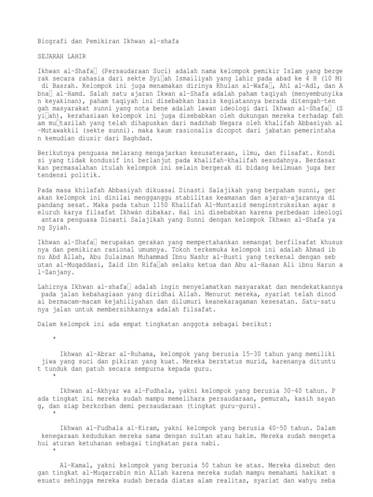 Ihman As-Shafa | PDF | Ilmu Sosial | Filsafat