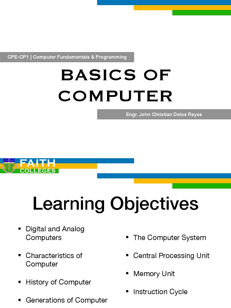 Basics of Computer | PDF | Computer Data Storage | Input/Output