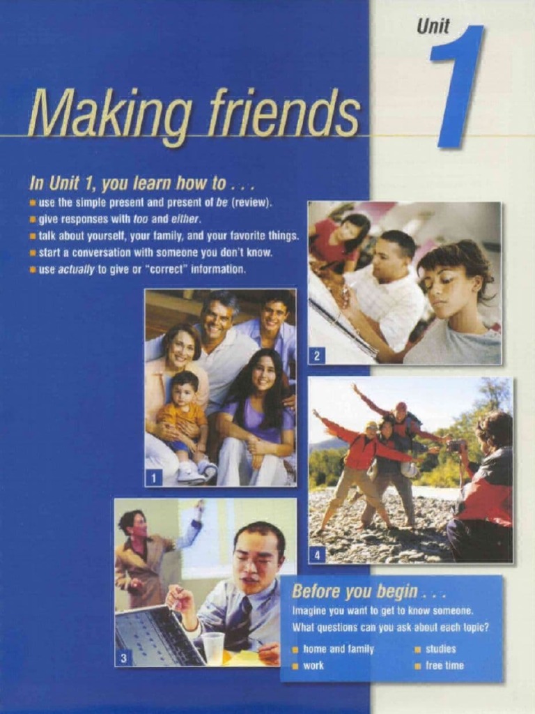 Unit 1 - Making Friends (1st) | PDF | Conversation | Human Communication