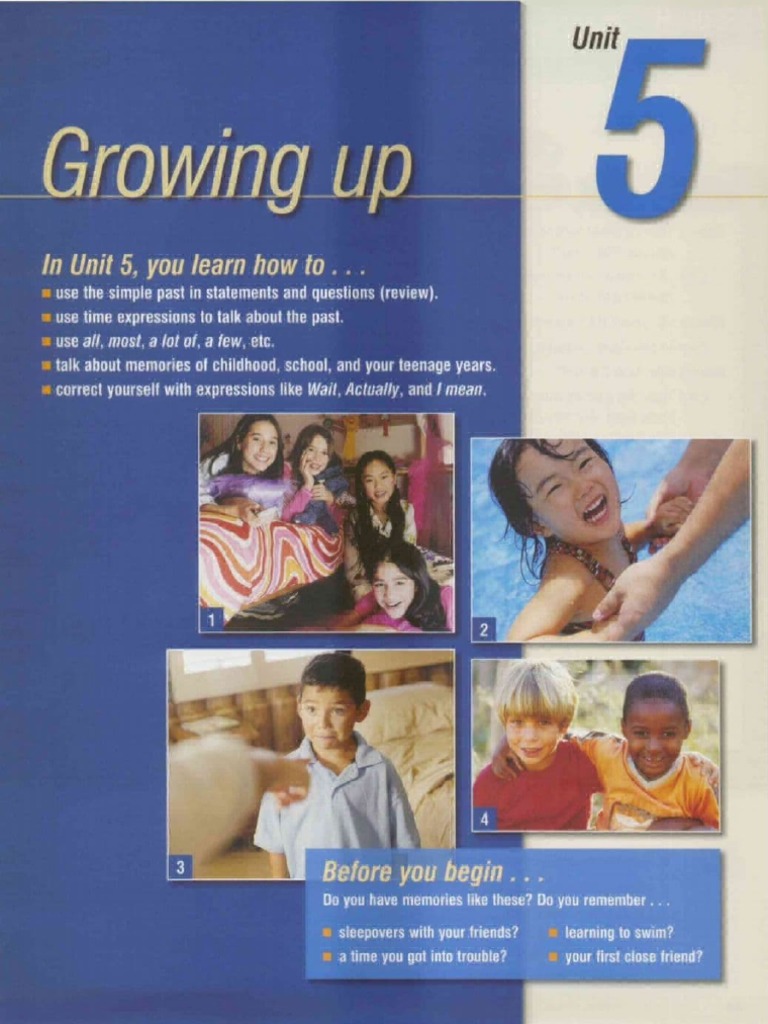 Unit 5 - Growing Up | PDF | English Language | French Language