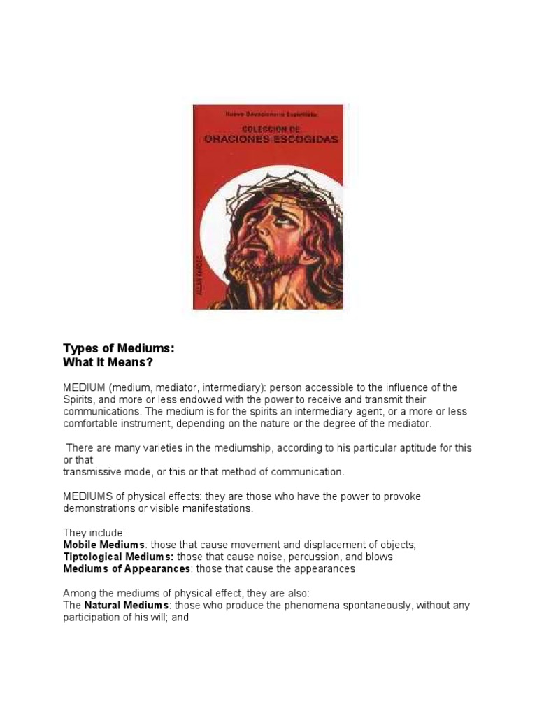 Spiritual Masses and Types of Mediums | Mediumship | Spiritualism ...