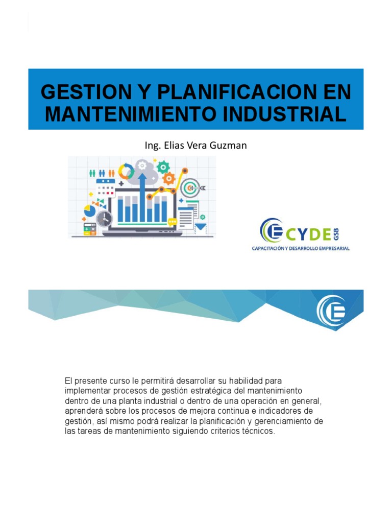 Gestión Y Planificación En Mantenimiento Industrial 01 Pdf