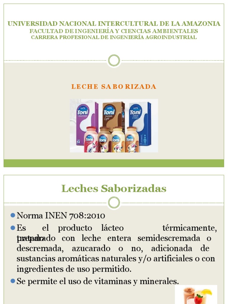 Leche Saborizada | PDF | Leche | Productos lácteos