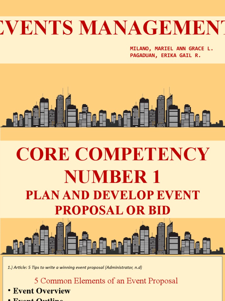 1 - Plan and Develop Event Proposal - Milano - Pagaduan | PDF ...