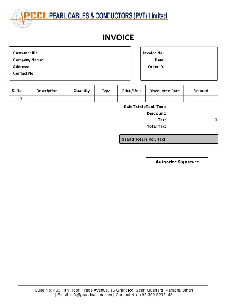 Invoice: Type Amount Discounted Rate Price/Unit Quan Ty Descrip On S ...