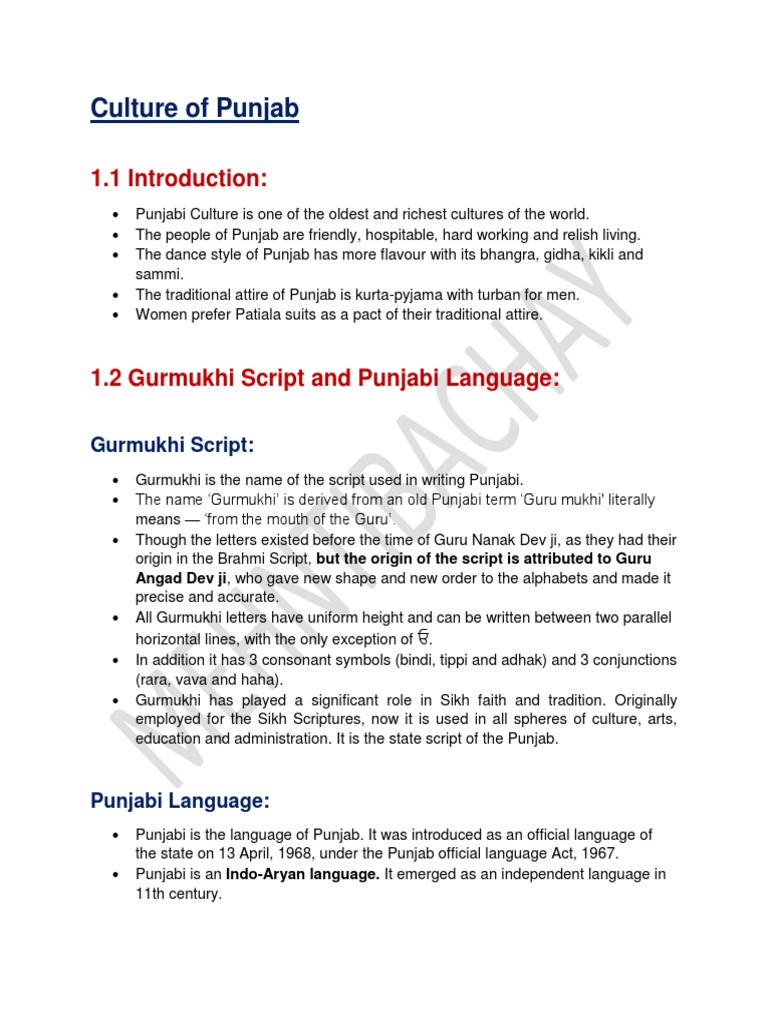 Culture of Punjab: Gurmukhi Script | PDF | Guru Granth Sahib | Punjab